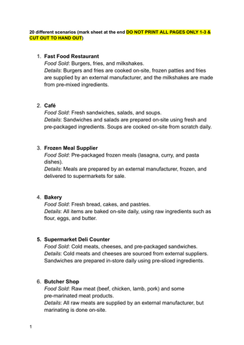 Wjec - L3 Food Science & Nutrition: Unit1 Chapter 3 Food Safety in ...