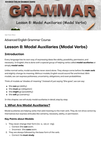 Modal Auxiliaries in English Grammar | Learn How to Use Can, Could, May ...