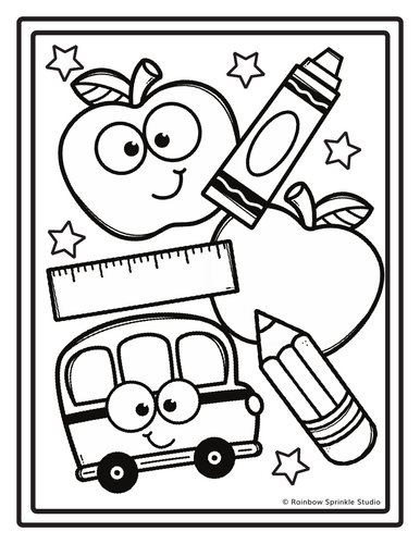 Back to School Coloring Pages | Teaching Resources