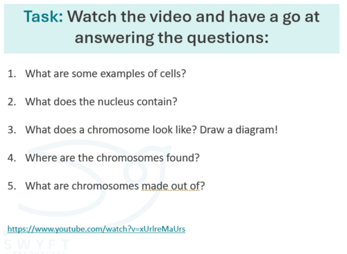 NEW AQA Trilogy GCSE (2016) Biology - Chromosomes | Teaching Resources