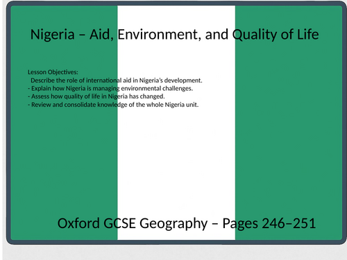 AQA GCSE Geography: Impacts of Aid, Managing Environmental and issues ...