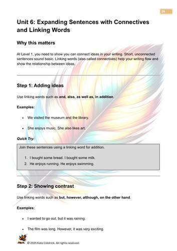 Functional Skills English Level 1 Writing – 25 Unit Workbook (127 pages ...