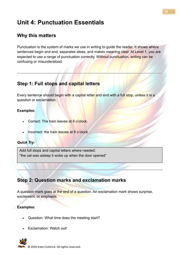 Functional Skills English Level 1 Writing – 25 Unit Workbook (127 pages ...