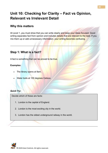 Functional Skills English Level 1 Writing – 25 Unit Workbook (127 pages ...