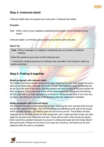 Functional Skills English Level 1 Writing – 25 Unit Workbook (127 pages ...