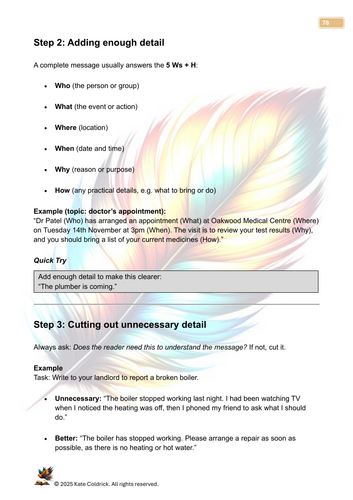 Functional Skills English Level 1 Writing – 25 Unit Workbook (127 pages ...