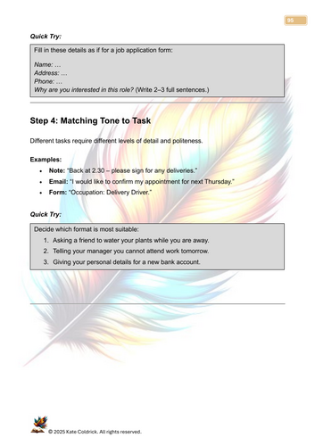 Functional Skills English Level 1 Writing – 25 Unit Workbook (127 pages ...