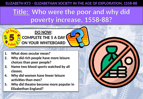 Edexcel GCSE History Elizabeth I – Key Topic 3 Complete Unit Fully ...