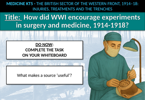 Edexcel GCSE History Medicine – Key Topic 5 - Western Front Historic ...