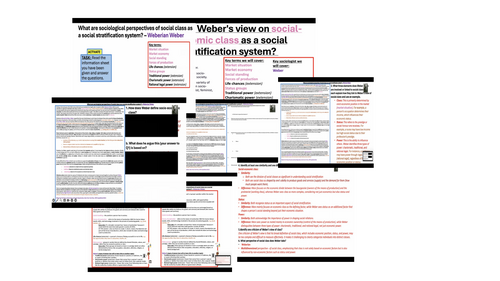 AQA GCSE Sociology: Social Stratification - Social class (Weber's view ...