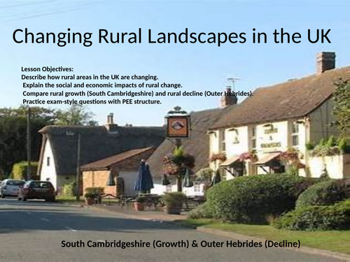 AQA GCSE Geography Changing rural landscape in the U.K | Teaching Resources
