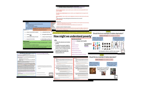 AQA GCSE Sociology: Social Stratification - Poverty | Teaching Resources