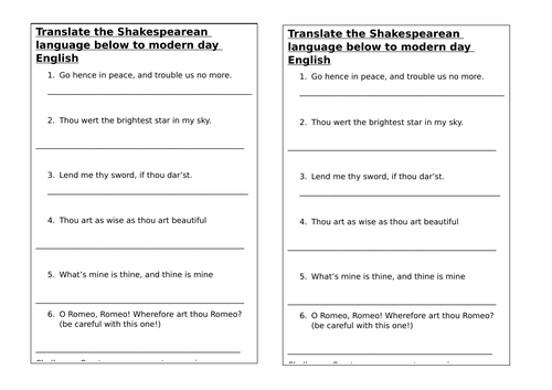KS3 Intro to the World of Shakespeare | Teaching Resources