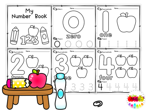 Numbers 1 to 10 Handwriting Practice Worksheets for Preschool and ...