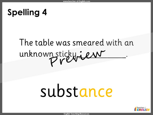 Words Ending in -ant, -ance, -ancy, -ent, -ence, -ency – KS2 Spelling ...