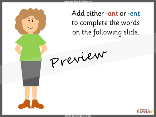 Words Ending in -ant, -ance, -ancy, -ent, -ence, -ency – KS2 Spelling ...