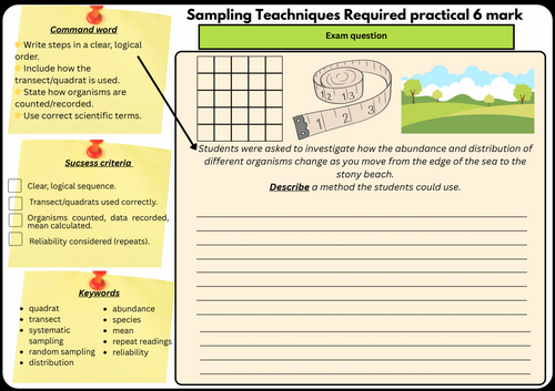 GCSE Biology Paper 2 Required Practicals Bundle (Reaction Time ...
