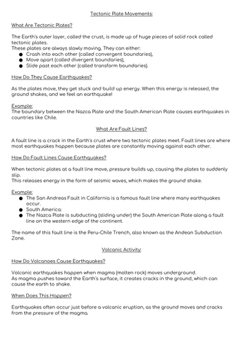 Interactive Escape Room- Explore the types of earthquakes and their ...