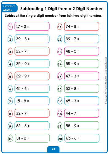 Grade 2 Addition and Subtraction worksheets PYP IB | Beeone books Rated ...