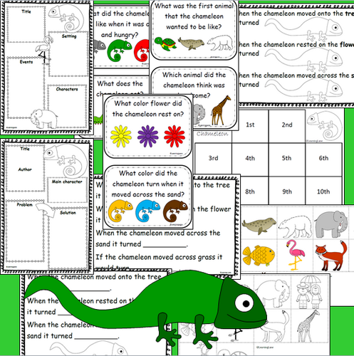 The Mixed-Up Chameleon book companion and craft- Eric Carle | Teaching ...