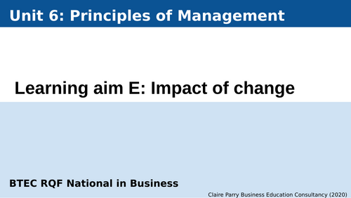 BTEC National in Business - Unit 6: Principles of Management complete ...