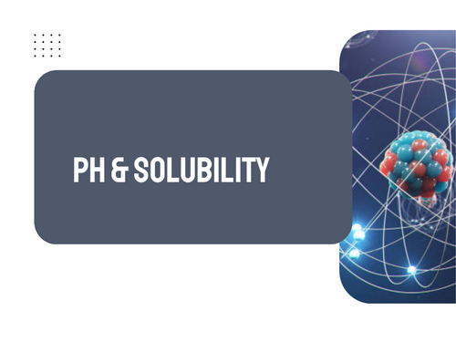 AP Chemistry Unit 8: pH and Solubility | Teaching Resources
