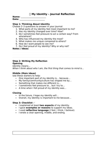 LCA English and Communications, Module 1 Unit 1 Identity | Teaching ...