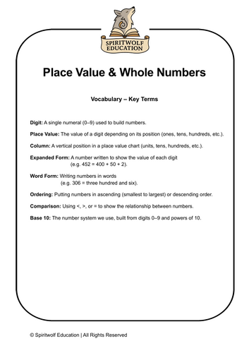 Place Value & Whole Numbers – GCSE Maths Foundation | Teaching Resources
