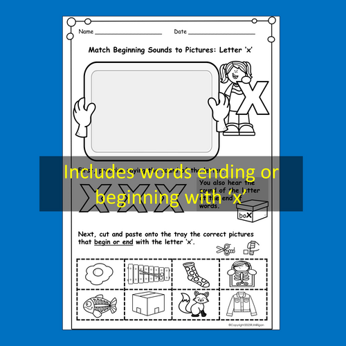 Alphabet Match Initial Beginning Letter Sounds to Pictures Worksheets ...