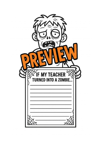 Halloween Writing Frames for Kids – Fun Teacher-as-Monster Activity ...