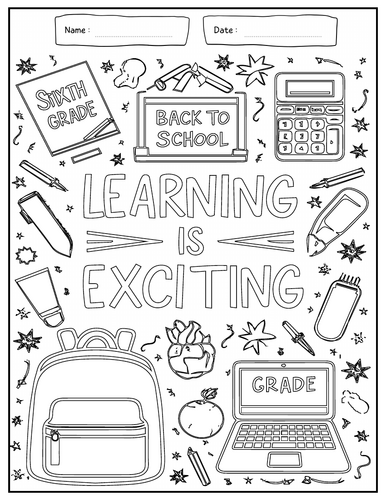 Welcome to Sixth Grade Coloring Pages: September Coloring Sheets ...