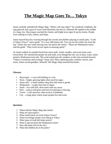 Years 1-7 Level Differentiated Reading Comprehension Pack: The Magic ...