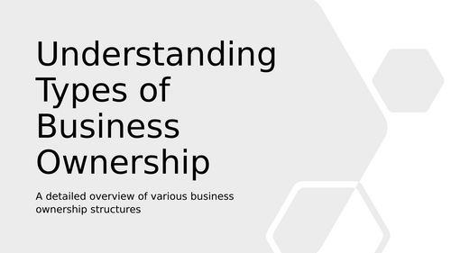 GCSE Business Studies - Understanding Types of Business Ownership ...