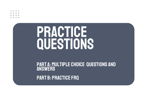 AP Chemistry Unit 1: Practice Multiple Questions & Answers and FRQs - Assessment | Teaching ...