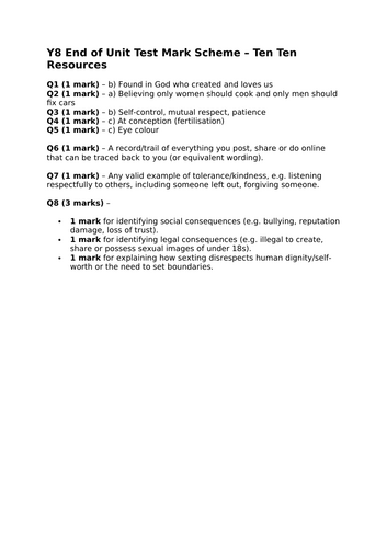 Ten Ten Resources Y8 LTTF Worksheet Booklet 2025-26 | Teaching Resources