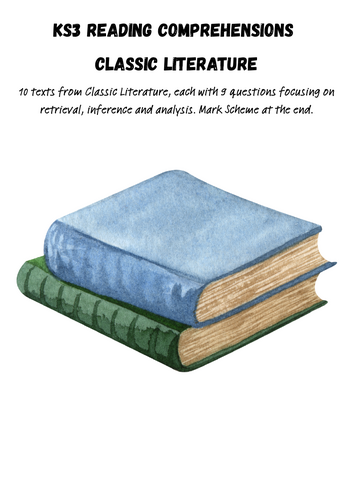 Classic Literature Reading Comprehension Booklet – KS3 (Year 8/9 ...