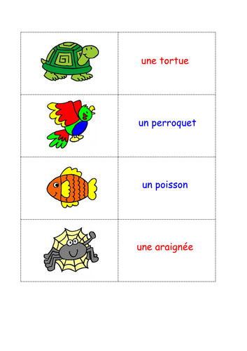 FRENCH TOPICS: PETS-LES ANIMAUX A LA MAISON- CARD GAMES | Teaching ...