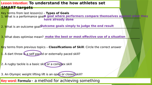 AQA GCSE PE Paper 2 - Sports Psychology full unit of lessons | Teaching ...