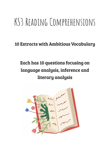 KS3 Reading Comprehensions - 10 Extracts with Questions | Teaching ...