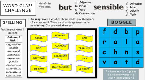Year 6 Morning Activities - Autumn Term 1 | Teaching Resources
