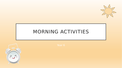 Year 6 Morning Activities - Autumn Term 1 | Teaching Resources