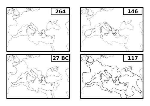 Rise of the Roman Empire Maps, 264BC - 117AD | Teaching Resources