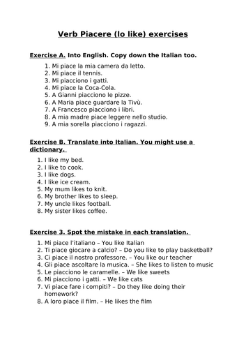 Giving opinions in Italian | Teaching Resources