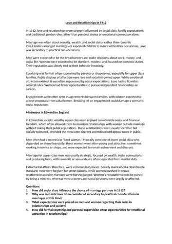 An Inspector Calls - Act 2 Gerald | Teaching Resources