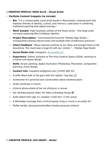 Building a Personal Career Portfolio | Teaching Resources