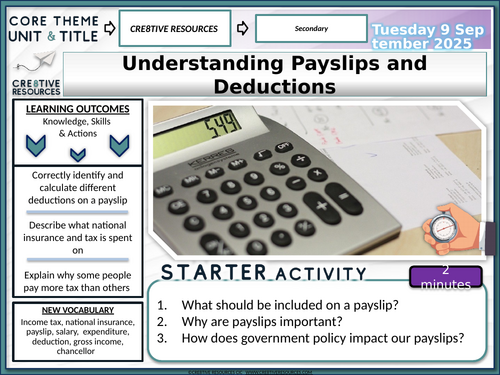 Understanding Payslips and Deductions | Teaching Resources