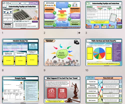 Understanding Payslips and Deductions | Teaching Resources