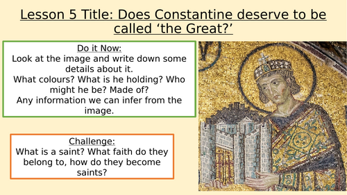 KS3 The Romans L5 - Constantine the Great | Teaching Resources
