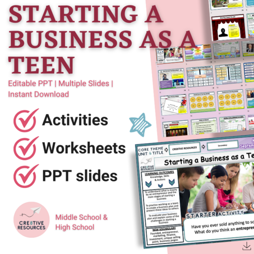 Starting a Business as a Teenager - Careers Enterprise Lesson ...