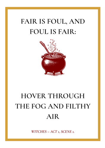 Macbeth Display Posters – GCSE English Literature Display & Revision ...
